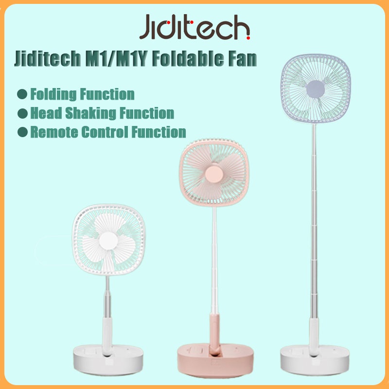 Jiditech M1/M1Y Foldable Fan Rechargeable Fan Floor Stand Fan Multiple ...