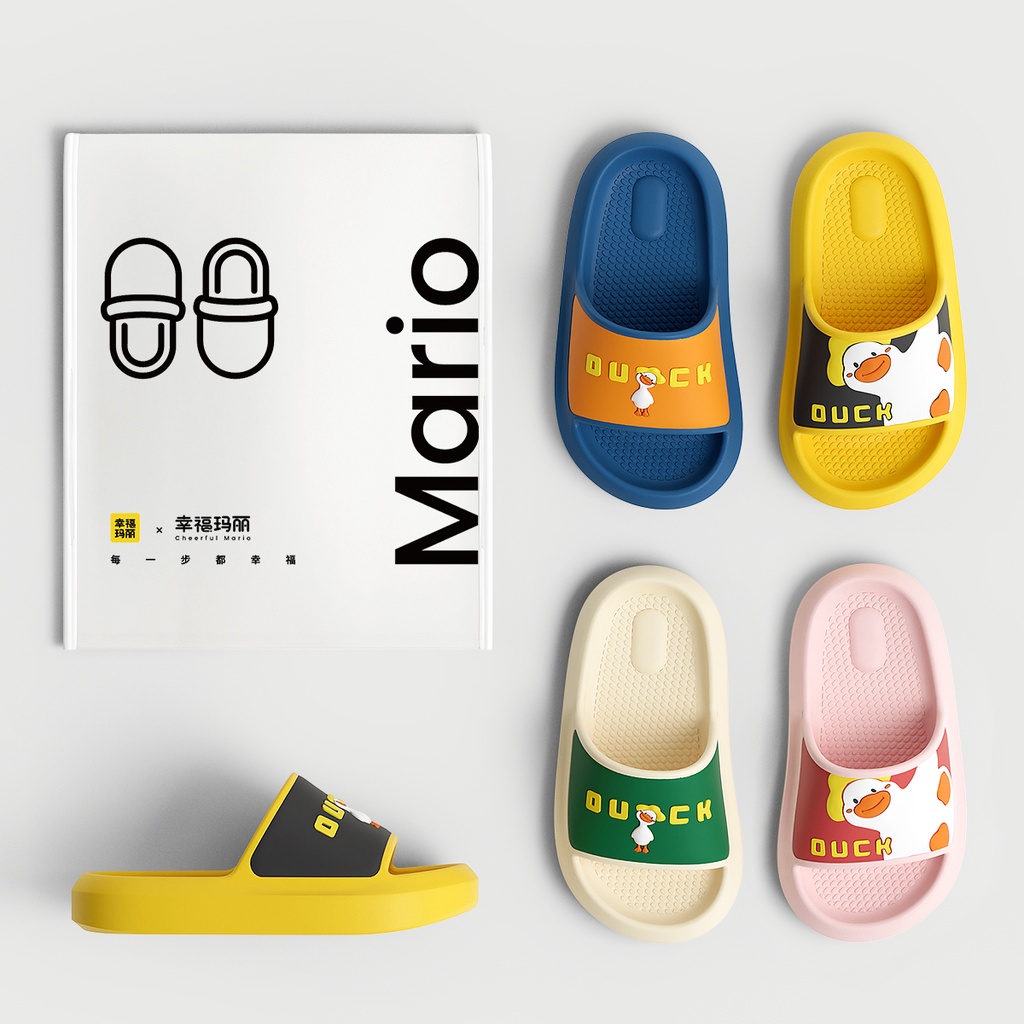 Cheerful Mario Selipar for Kids Boy Fashion Cute Cartoon Duck Slippers ...