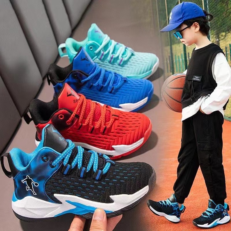 Boy Basketball Shoes New Fashion Breathable Non-Slip Sport Shoes（Size ...