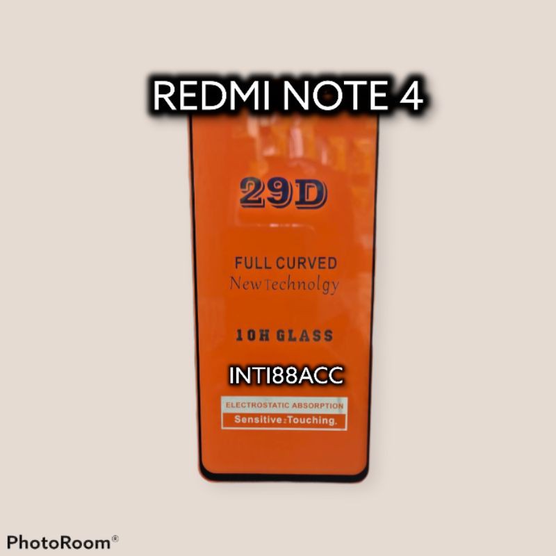 LAYAR REDMI NOTE 4 / TEMPERED GLASS FULLEM FULL SCREEN + PEKING CHEIL ...