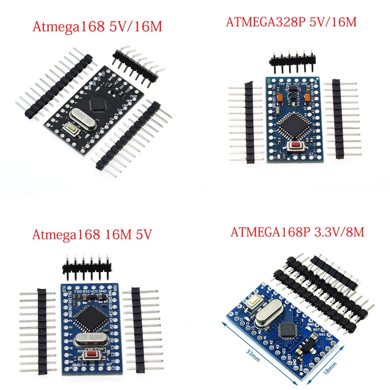 Pro Mini 168/328 Atmega168 5V 16M / ATMEGA328P-MU 328P Mini ATMEGA328 5V/16MHz For Arduino ...