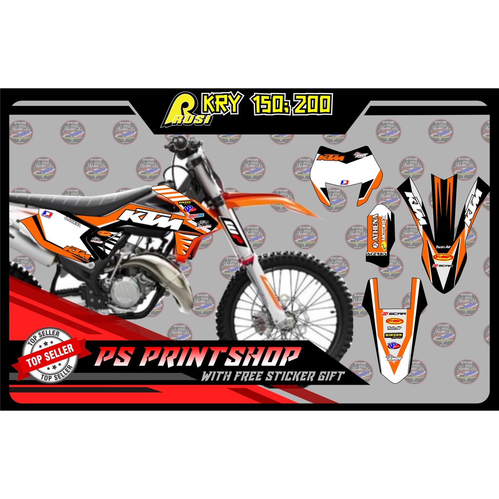 RUSI KRY 150,200 Full set Sticker Decals High Quality and durable ...