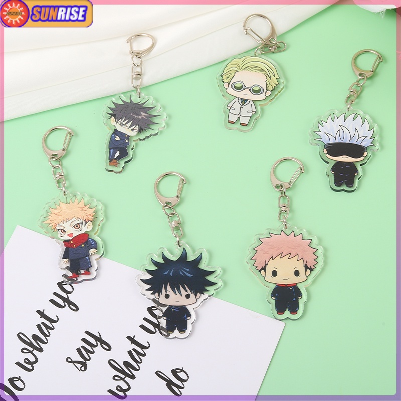 Anime Jujutsu Kaisen Key Chain Acrylic Cartoon Figure Yuji Itadori