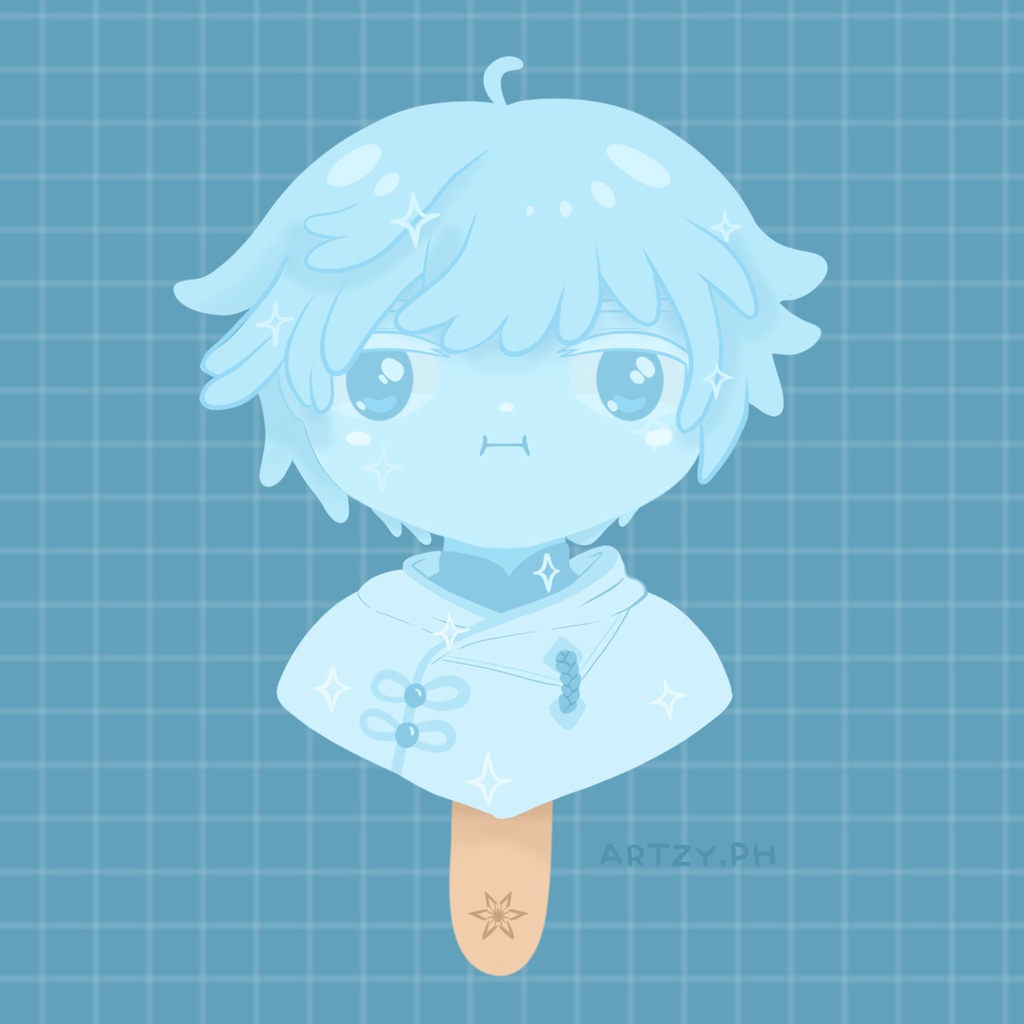 genshin impact exorcicles sticker chibi chongyun shenhe | Shopee ...