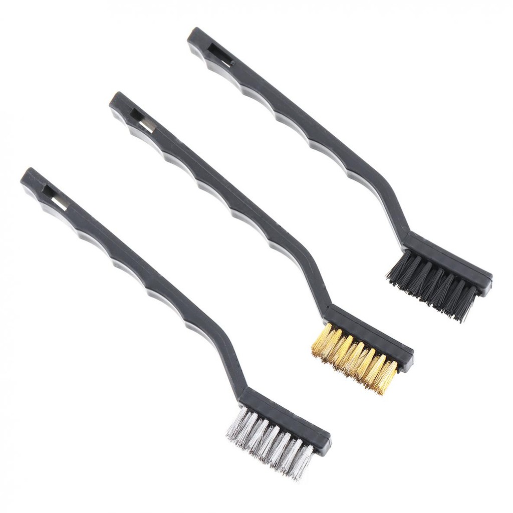 3pcs/set Mini Wire Brush Set Nylon Brass Wire Brush | Shopee Philippines