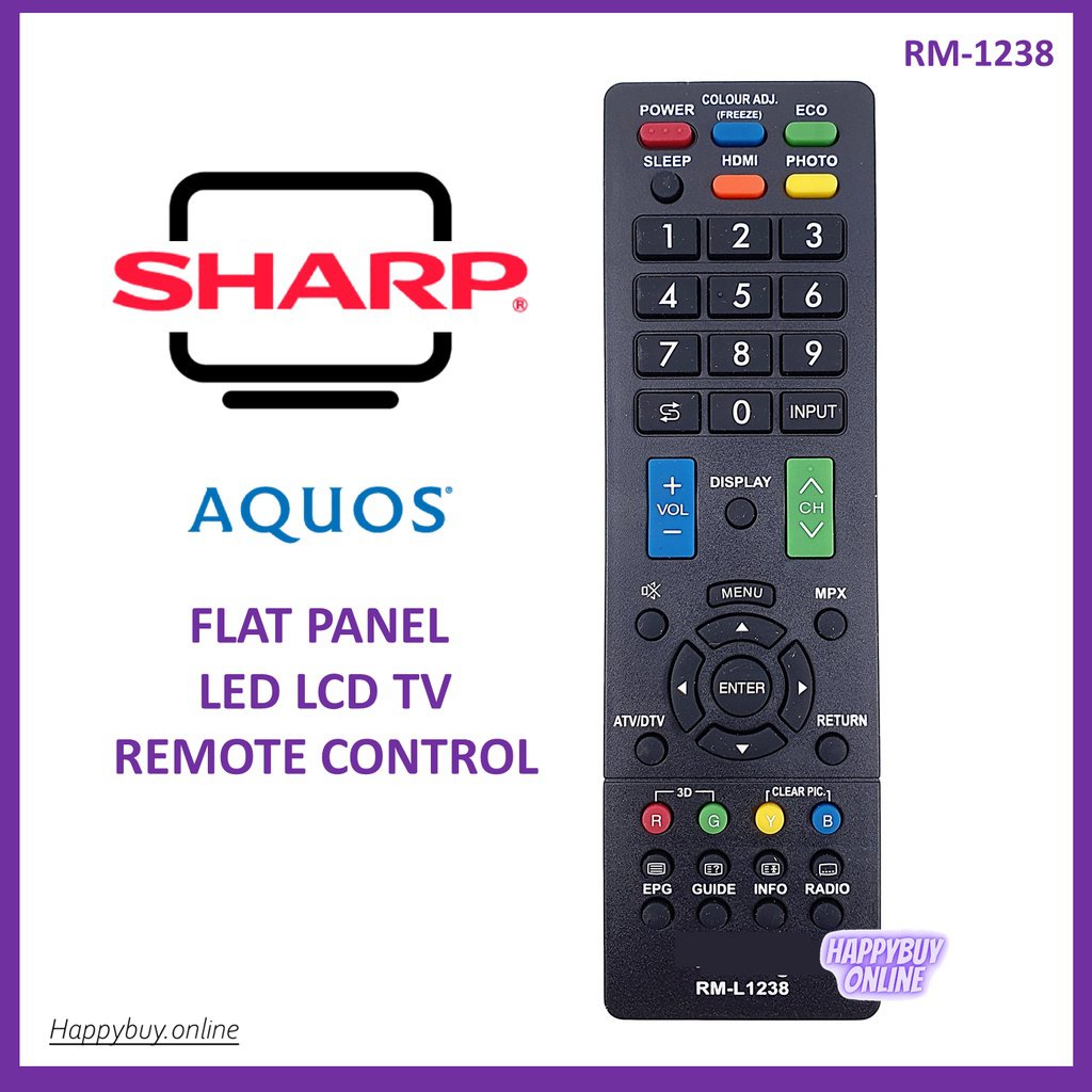 Offer Sharp Aquos LED TV remote control RM-L1238 Sharp Aquos flat panel ... Offer Sharp Aquos LED TV remote control RM-L1238 Sharp Aquos flat panel ...