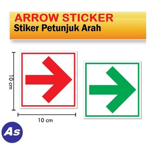 Arrow Sticker/Directions Sticker (Red 50pcs+Green 50pcs) | Shopee ...