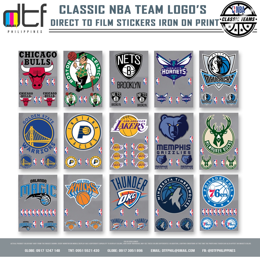 DTF Prints- Ready to Press-Classic NBA Team Logo 1.0 (A4 A3 A3+ Size ...
