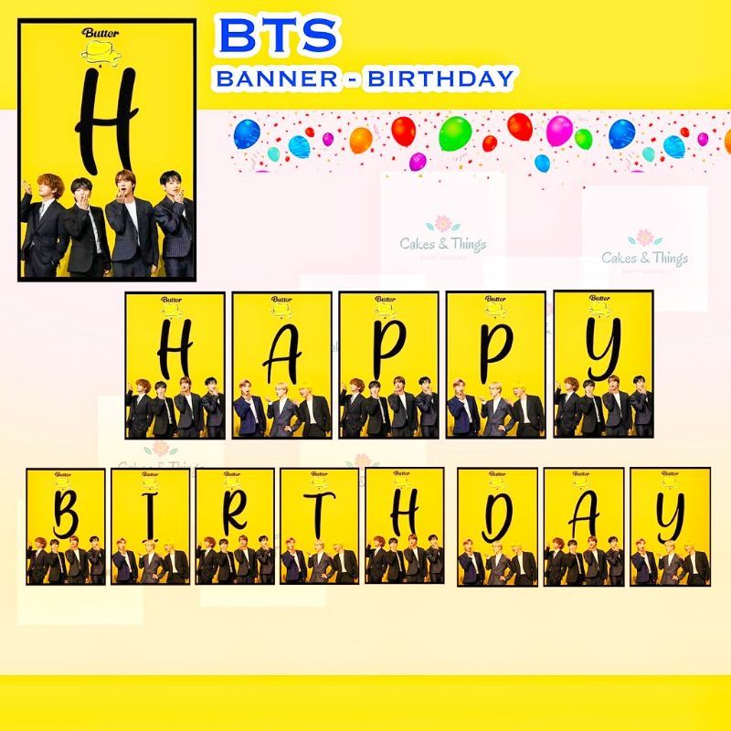 BTS Butter CUSTOMIZED Birthday Banner | Shopee Philippines