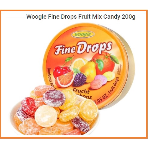 Woogie Fine Drops Fruit Mix Candy 200g | Shopee Philippines