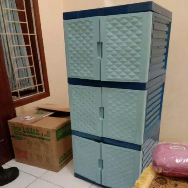 Plastic Cabinets Wardrobe Stacking 3-woven Tabitha | Shopee Philippines