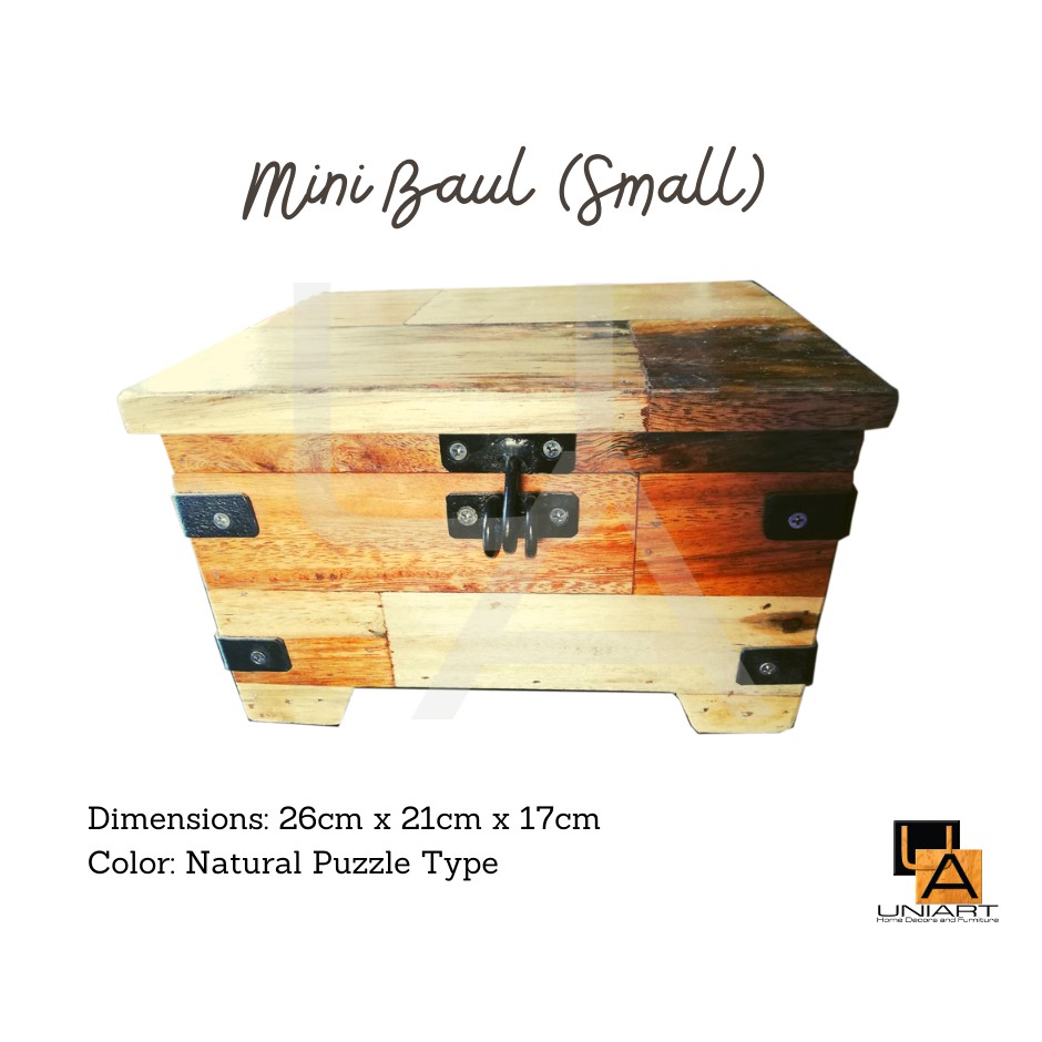 Wooden Chest Box - Antique Mini Baul | Shopee Philippines