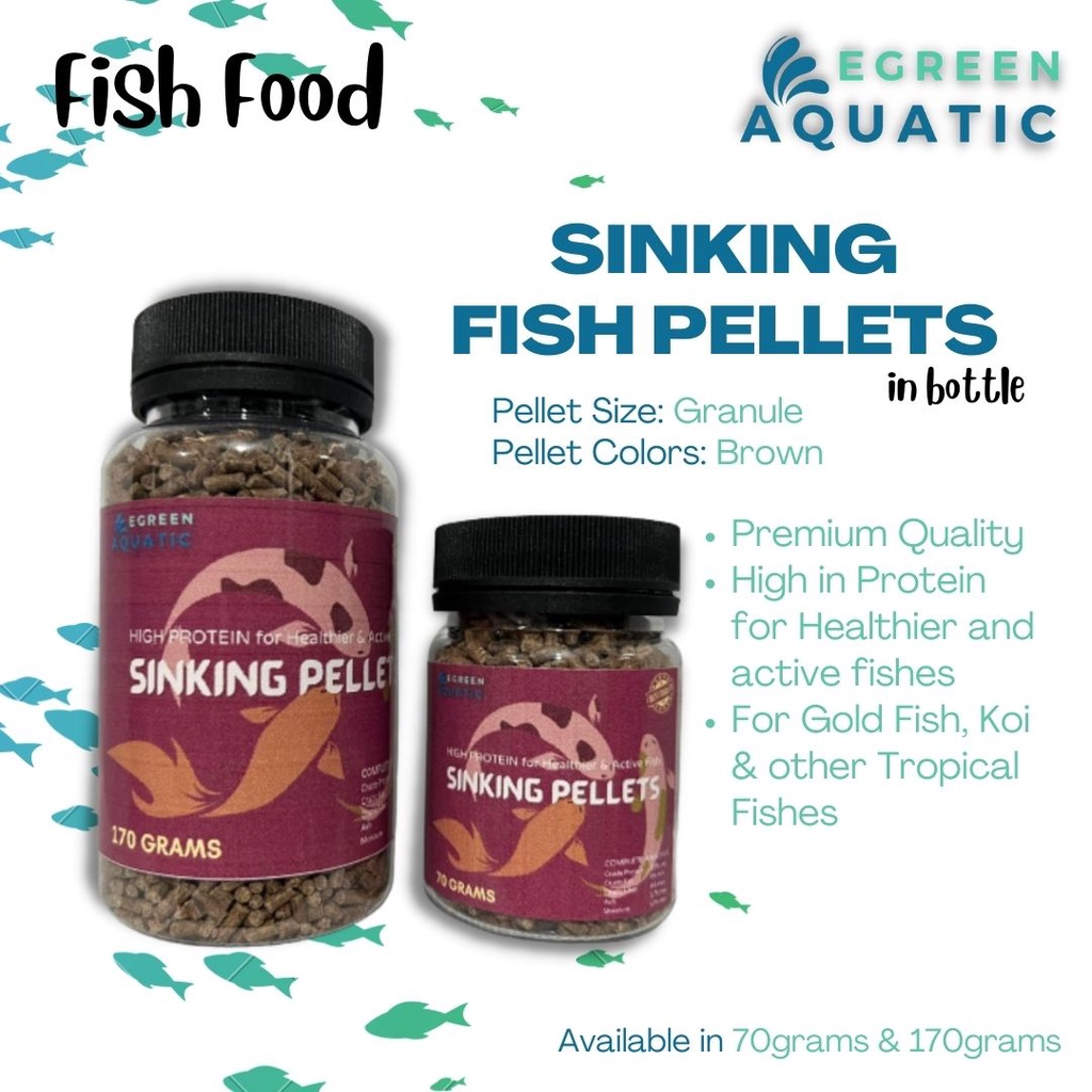 SINKING FISH PELLETS | HIGH PROTEIN for Healthier & Active Fishes ...