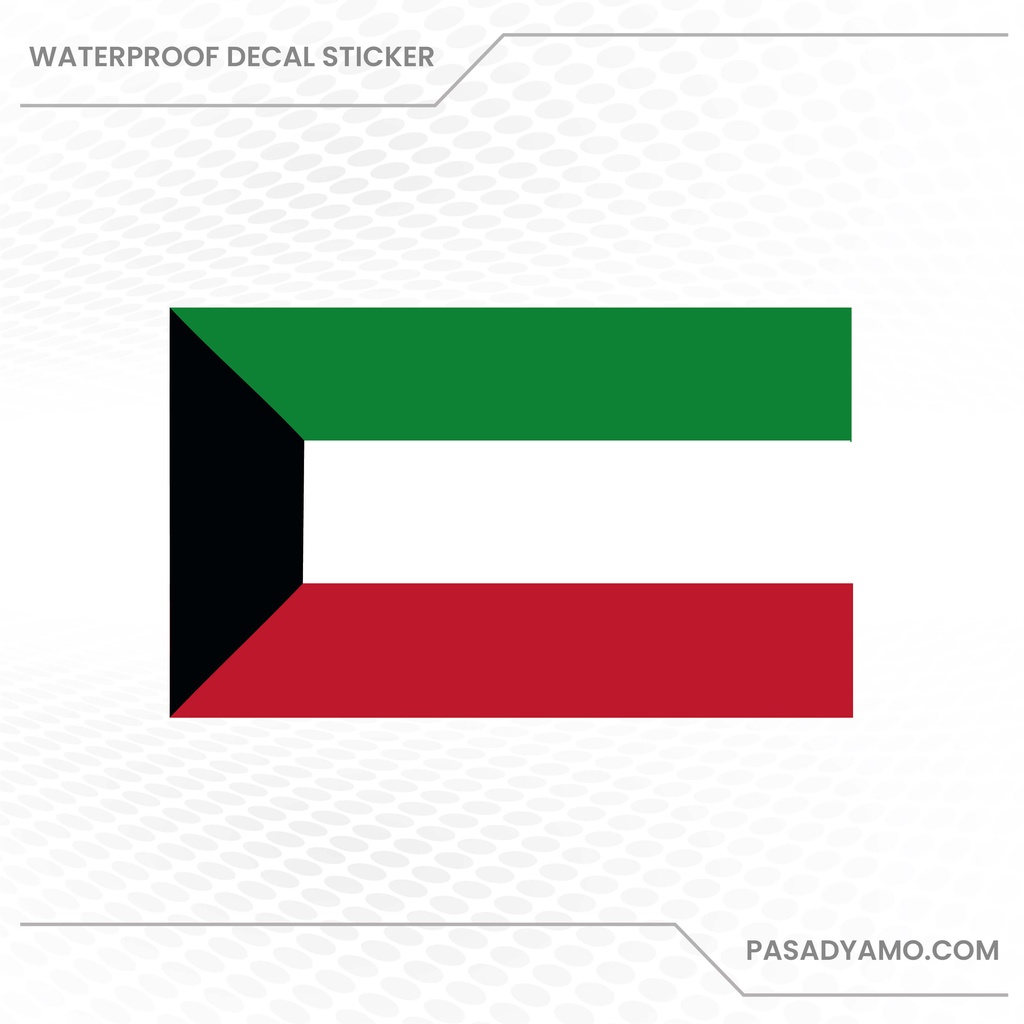 Kuwait Flag Decal Sticker for Cars Motorcycles Laptops Skateboards ...