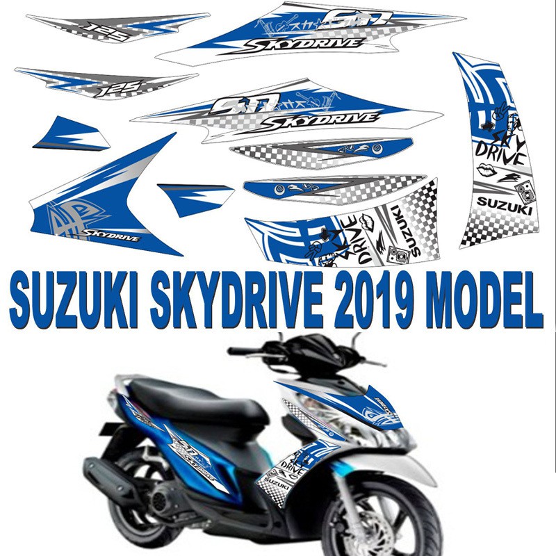 SUZUKI SKYDRIVE 2018 2019 MODEL Motorcycle Sticker Full Body Sticker ...