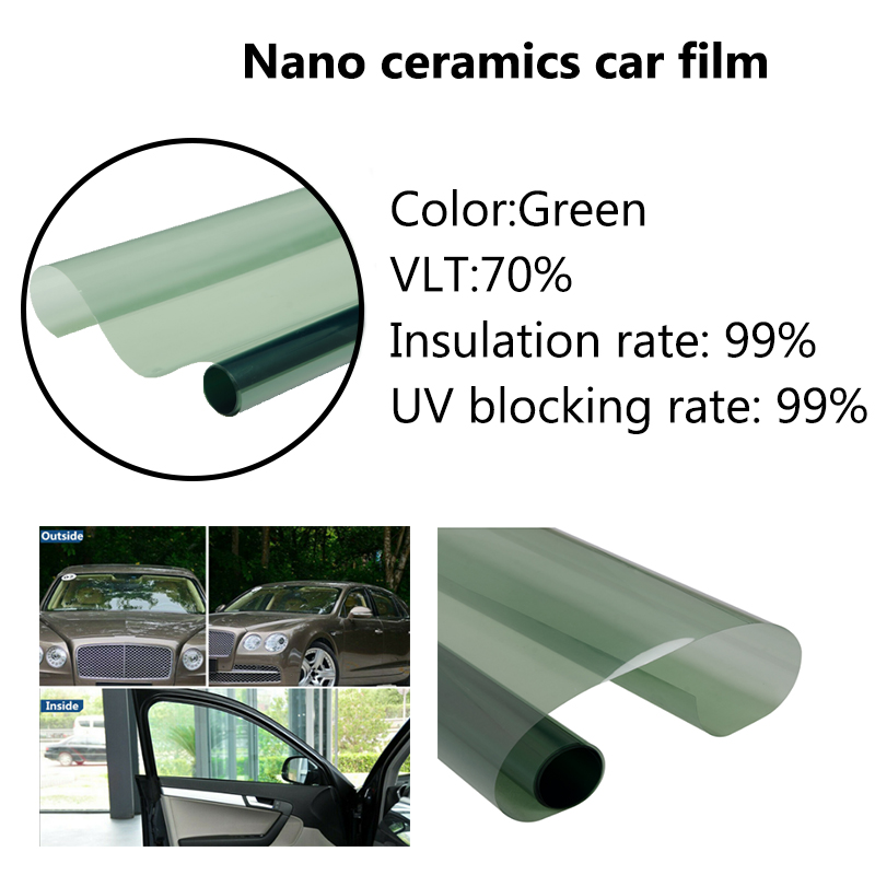 VLT70% Green Car Window Foils Car Windshield Sticker Film Nano Ceramic ...