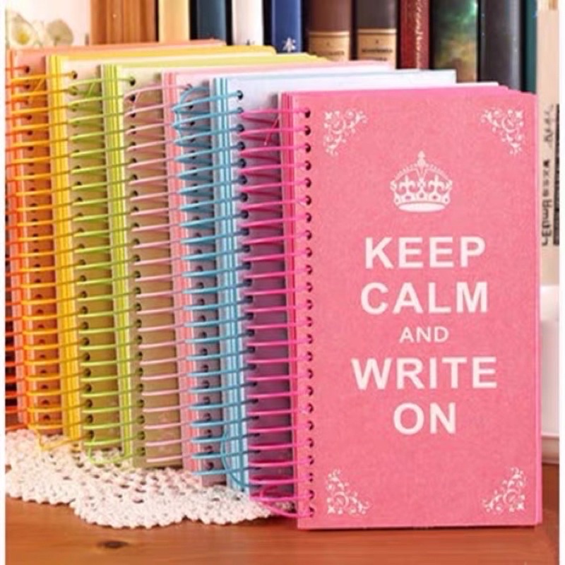 PENNY# keep calm and write on notebook size candy color thick notebook ...