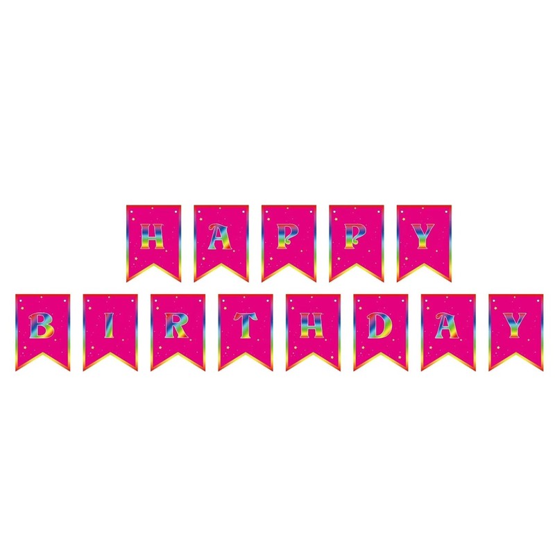 Happy birthday Stars colorful banner | Shopee Philippines