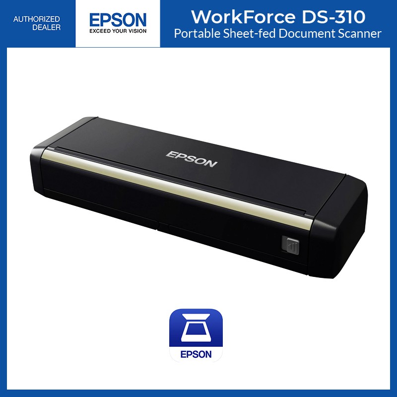 Epson Work Force DS-310 Scanner Portable Sheet Fed Colored Document ADF ...