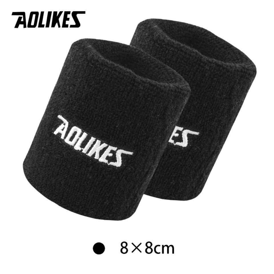 AOLIKES 1 Pair Sport Sweatband Hand Wrist Band Wristband Sweat Support ...