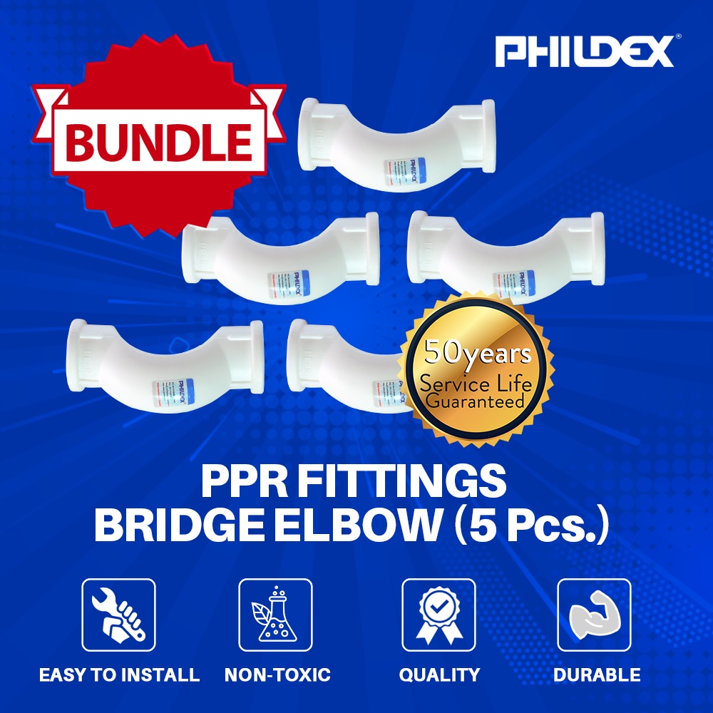 PHILDEX BUNDLE PROMO PPR Fittings - Bridge Elbow (20mm-25mm) | Shopee ...