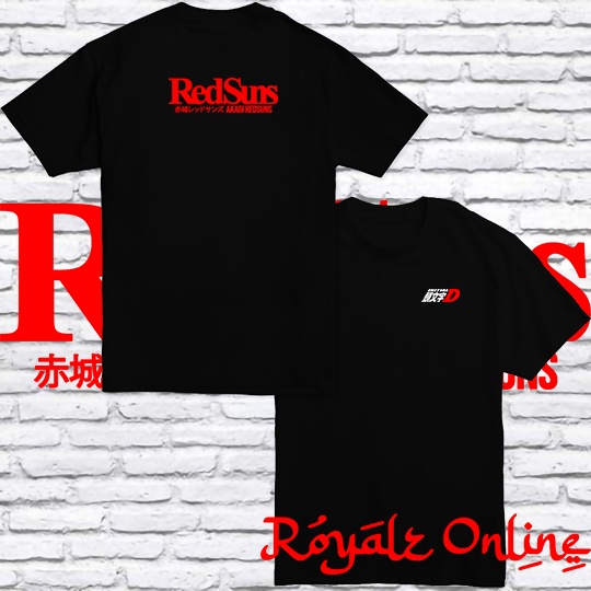 Initial D Akagi Redsuns Anime Shirt Vinyl Front And Back Print (Unisex ...
