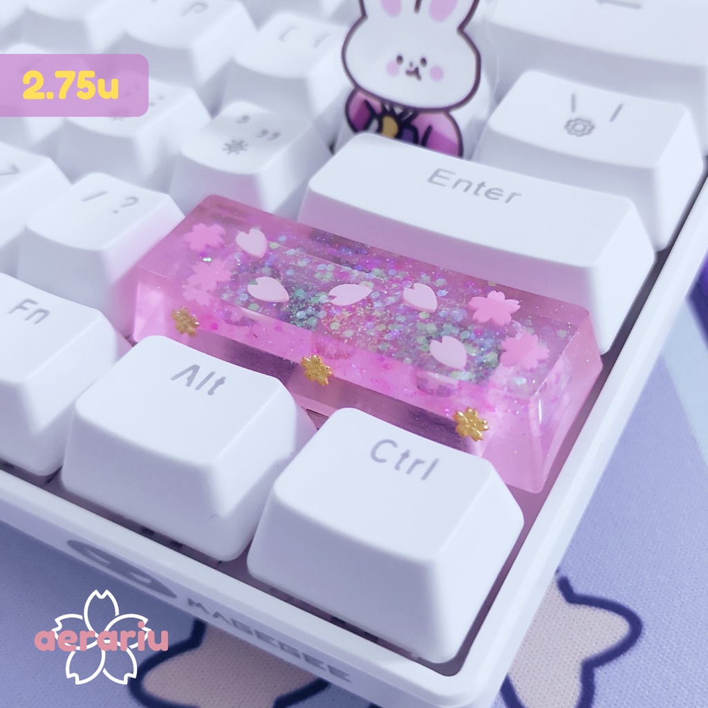 SAKURA - Flower Artisan Keycaps for Mechanical Keyboard - MX Switches ...