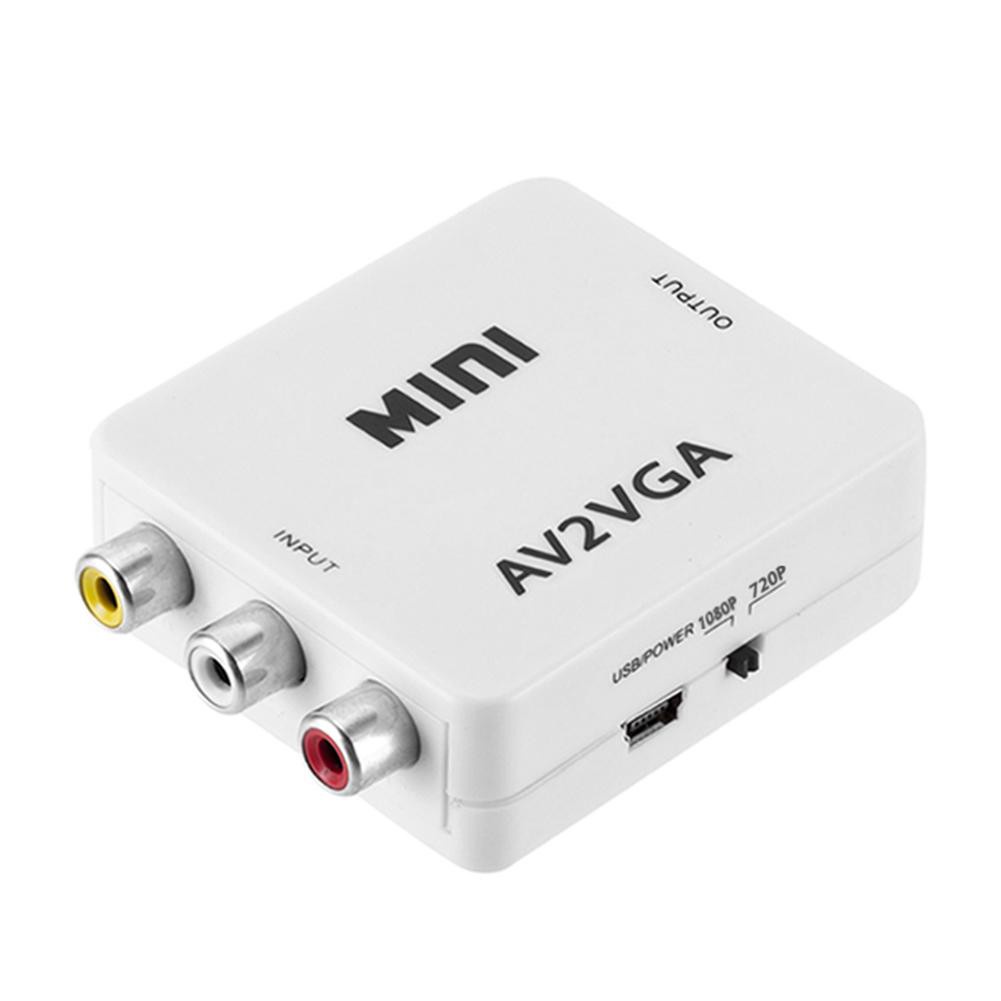 Mini HD AV to VGA Video Signal Converter AV RCA CVBS to VGA Video HDTV ...