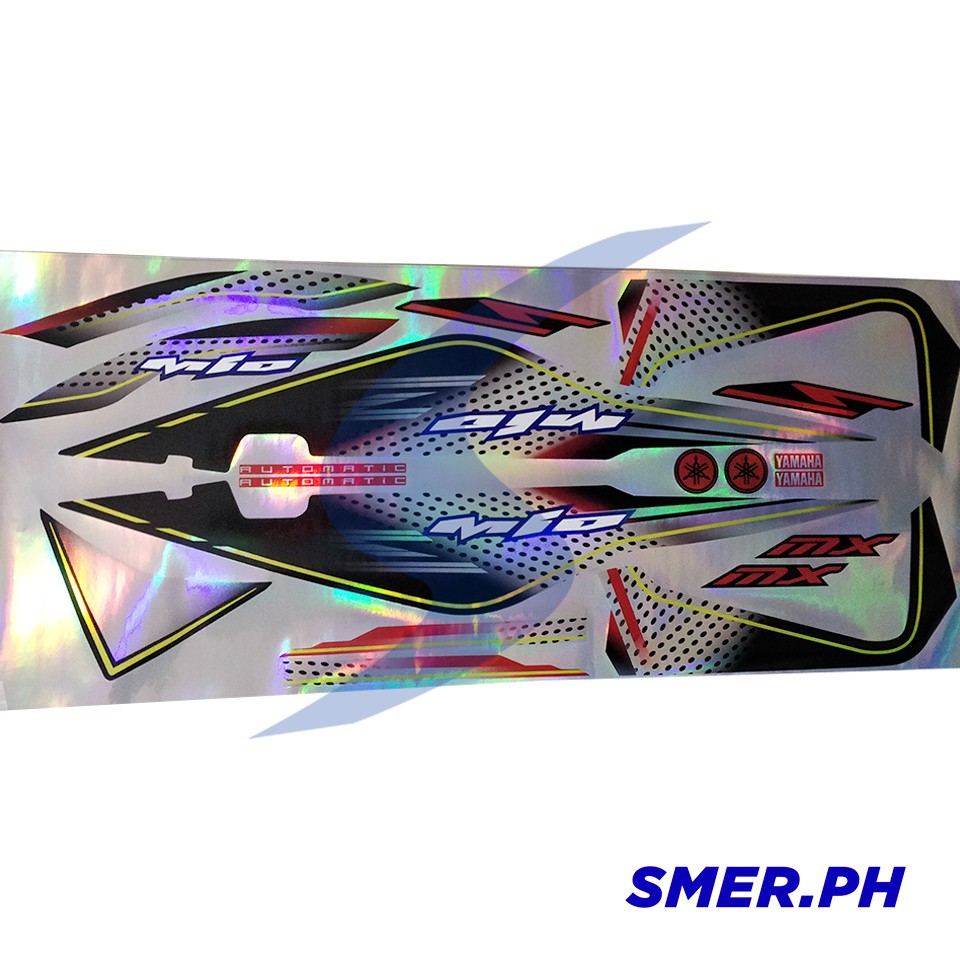 Yamaha Mio Soul MX 09 Gray Hologram Stock decals HIGH QUALITY NONFADED ...