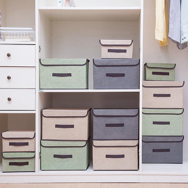 (2 in 1 Set) Style Foldable Box Organizer Large Storage Box | Shopee ...