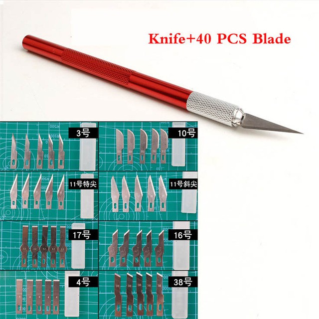 KUAIQU Sculpture Engrave 40 Blade Carve Knife Extra Backup Graver ...