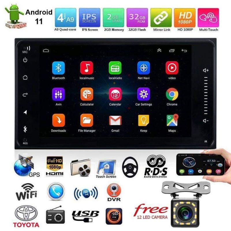 Toyota Android 13 4/32gb Car Radio Stereo 7 inch Touch Screen High ...