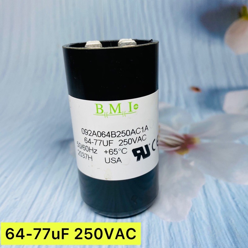BMI 250VAC Starting Capacitor 64uF to 174uF Check the Microfarad at the ...