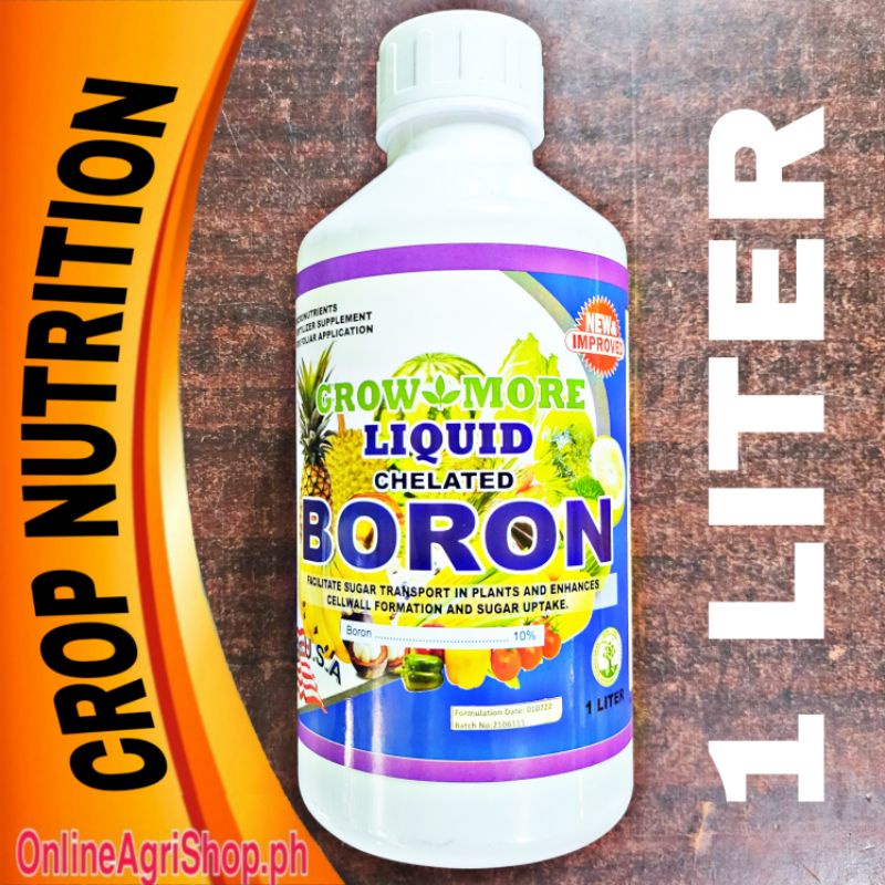 LIQUID CHELATED BORON FOLIAR FERTILIZER (1 LITER) GROW MORE | Shopee ...