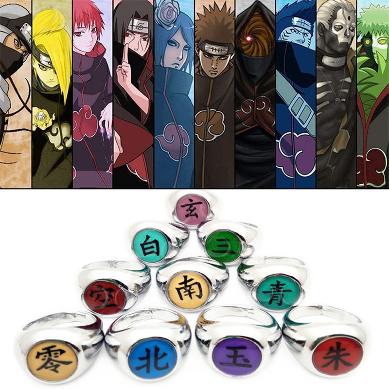 Anime Ring Naruto Akatsuki Uchiha Sasuke Itachi Sharingan Cosplay Rings ...