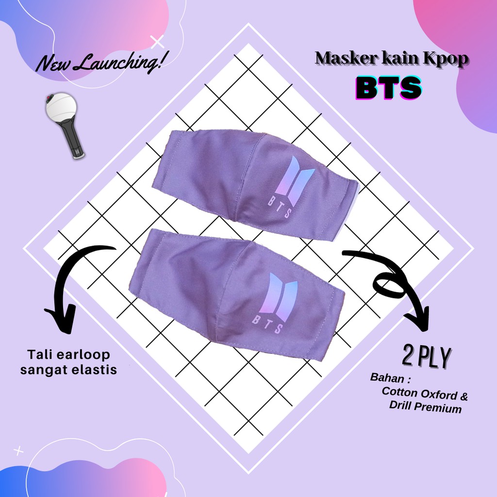 BTS Army Kpop Stuff fanmade cloth mask | Shopee Philippines