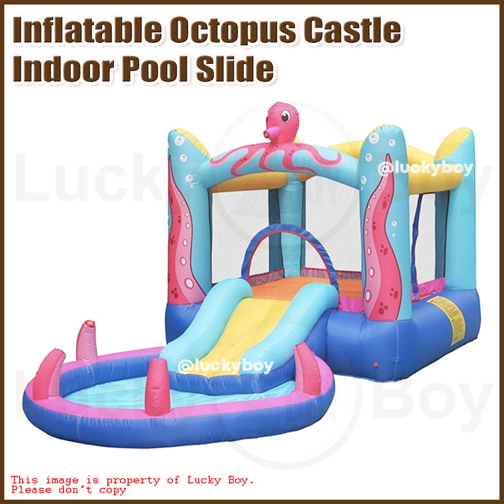 Inflatable Octopus Castle Indoor Pool Slide with free PUMP | Shopee ...
