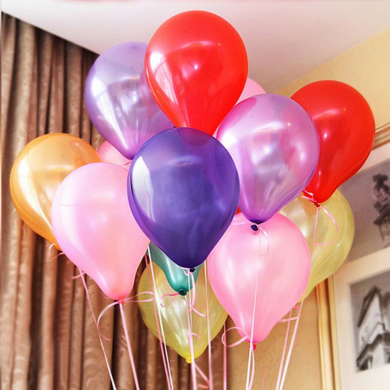 20 pcs 10 inches Metallic Balloons Birthday wedding christening debut ...