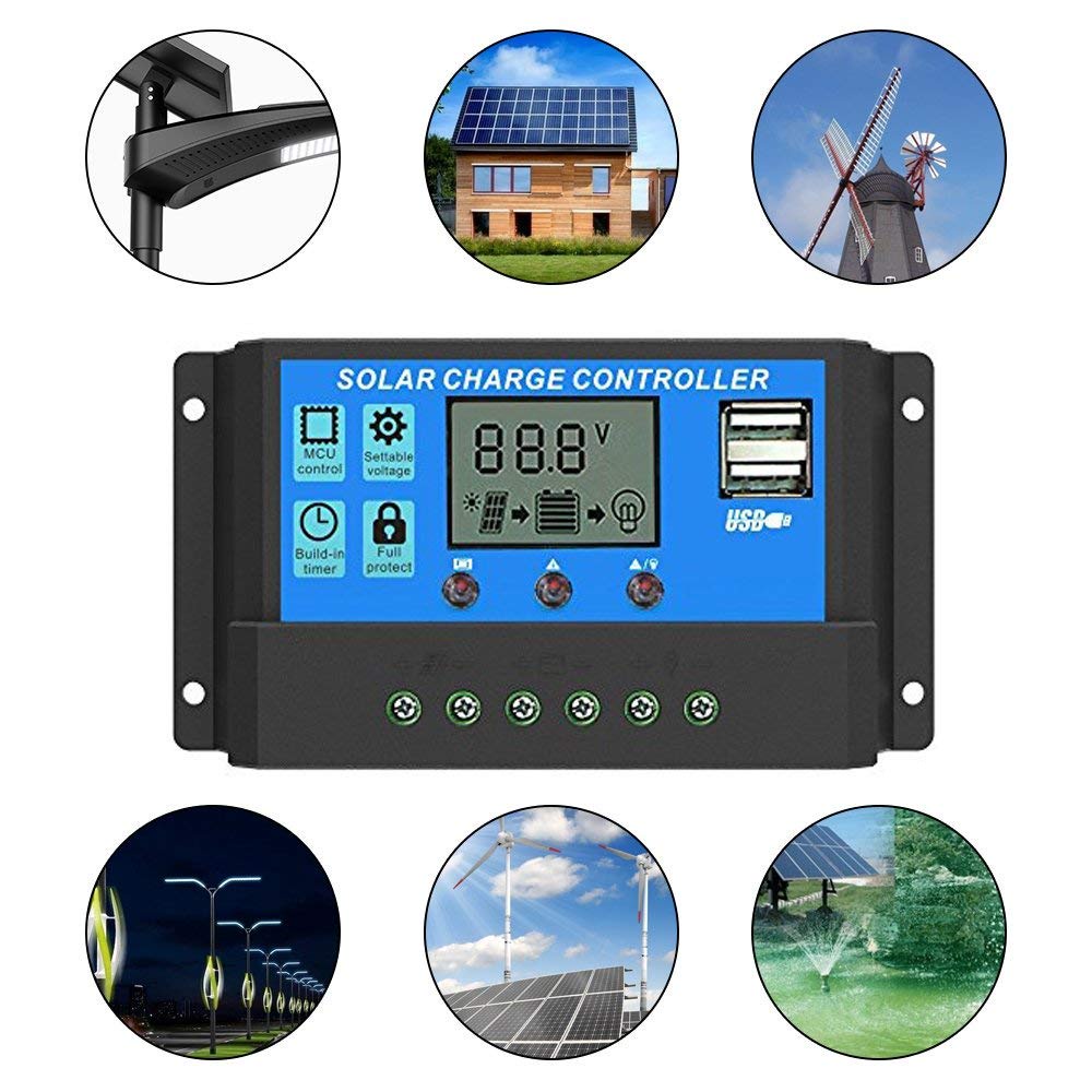 Solar DC controller PWM 40A solar controller 12V 24V automatic solar ...