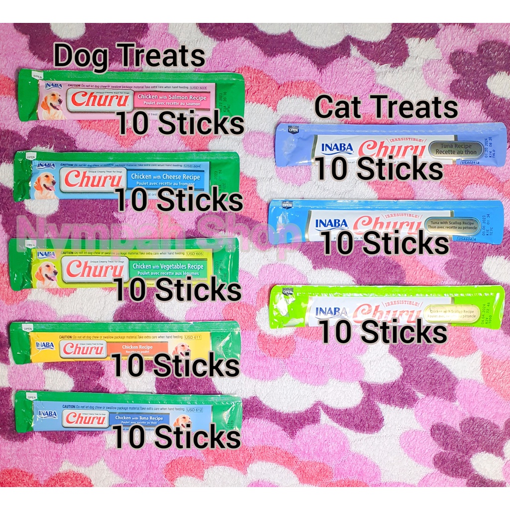 Ciao Inaba Churu Wet Dog/Cat Treats 14g, 20g x 10 Sticks | Shopee Philippines