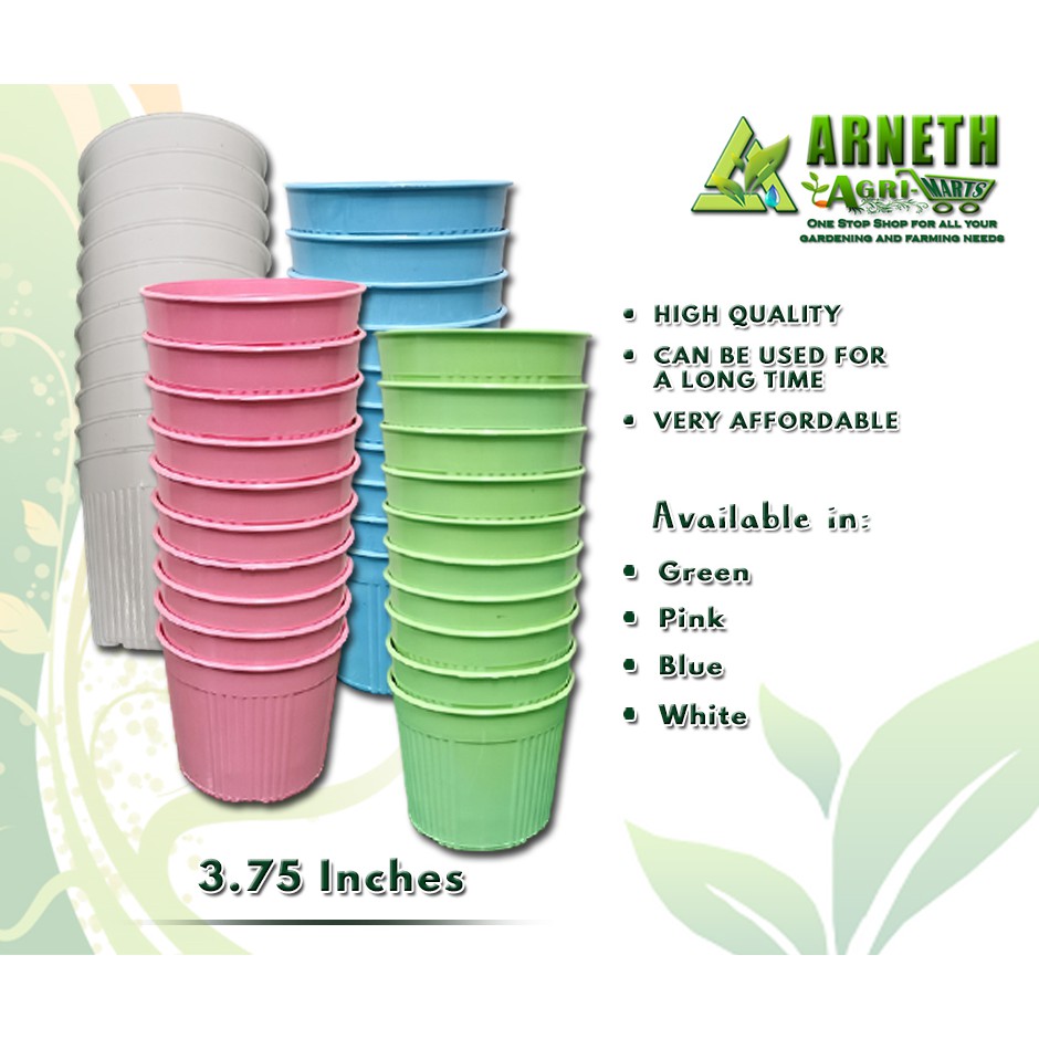 3.75 INCH ROUND CORRUGATED PLASTIC POT (10 PCS) | Shopee Philippines