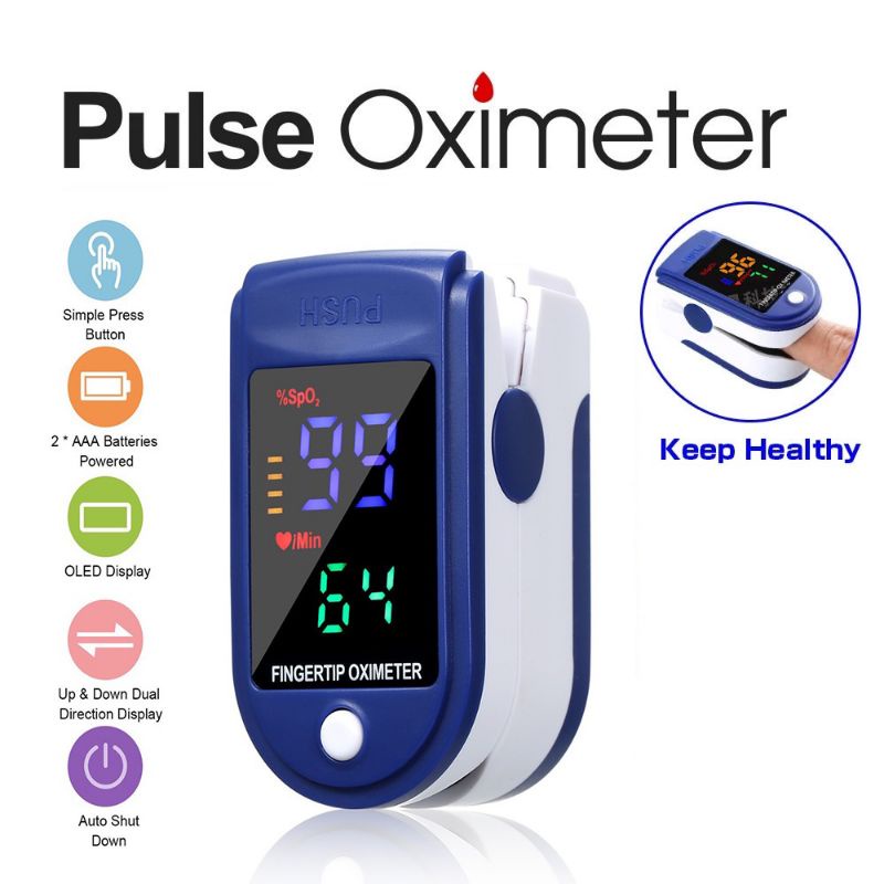 Portable Fingertip Pulse Oximeter OLED Pulse Oximeter Display | Shopee ...