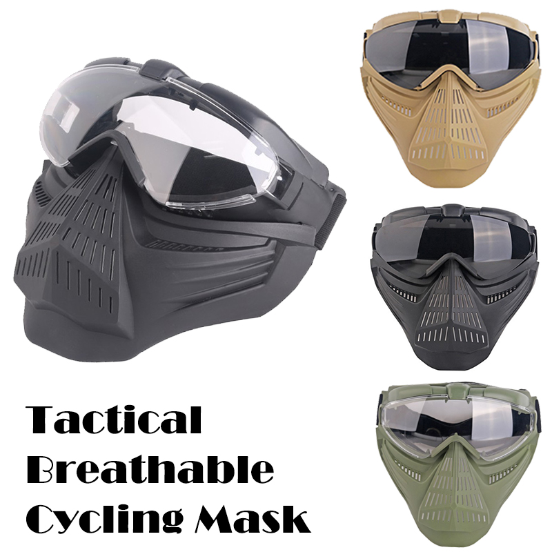 Outdoor Breathable Shock Resistant Riding Mask Anti-Fog Mask Cover ...