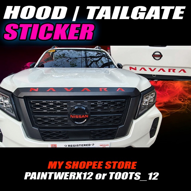 NAVARA STICKER FOR HOOD & TAILGATE | 2021-2024 MODEL | Shopee Philippines
