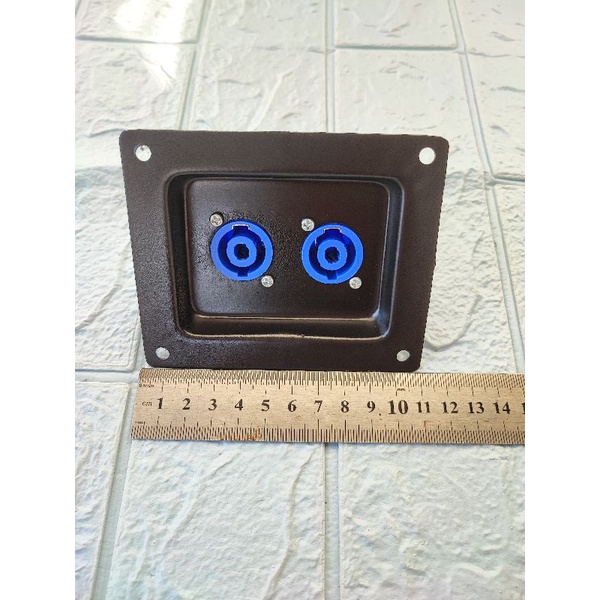 Speakon Plate Panel + Blue Speakon Socket Speaker Speaker Terminal 2 Holes Speaker Box Socket ...