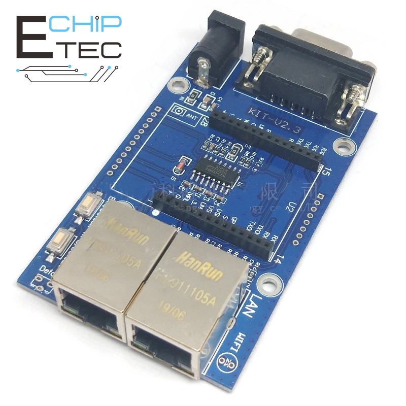 The TCP HLK-RM04 Ethernet converter module connects UART RS232 to the ...