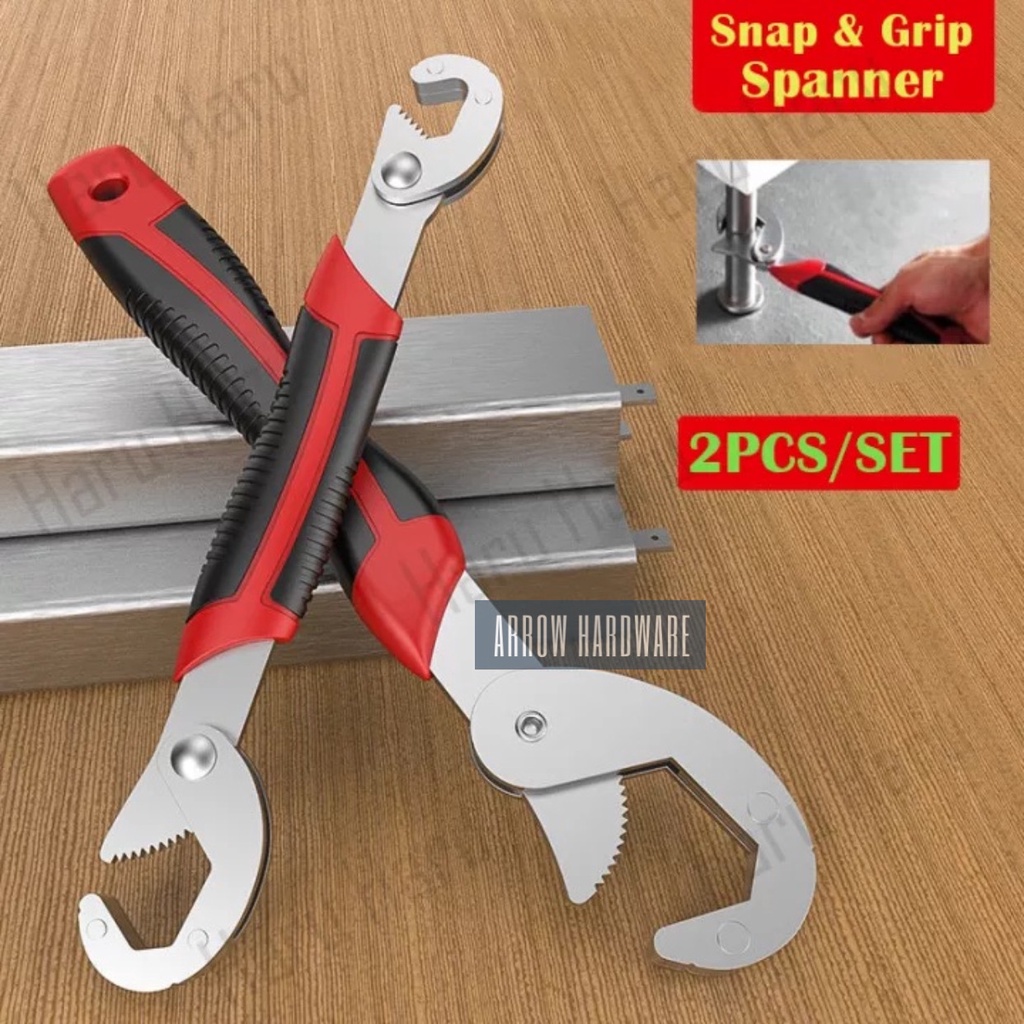 Snap n Grip Adjustable Universal Wrench Set | Shopee Philippines