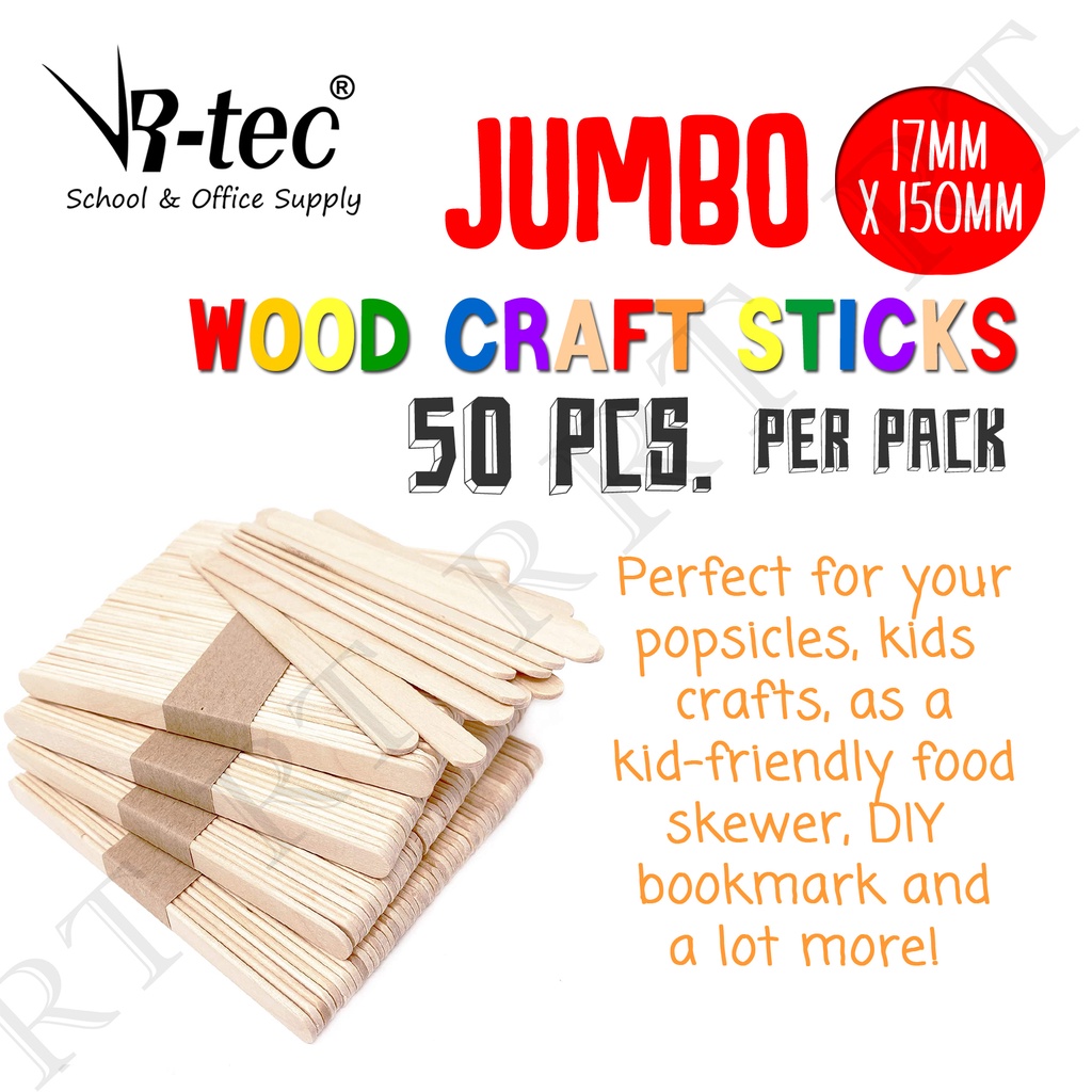 50Pcs Ice Cream Popsicles Natural Wood Stick Ice Cream Scoop Wooden DIY ...