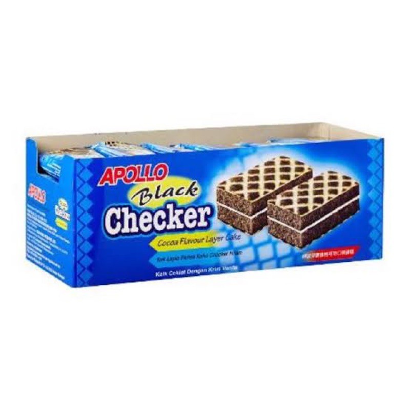 Apollo Black Checker Cocoa Flavour Layer Cake | Shopee Philippines