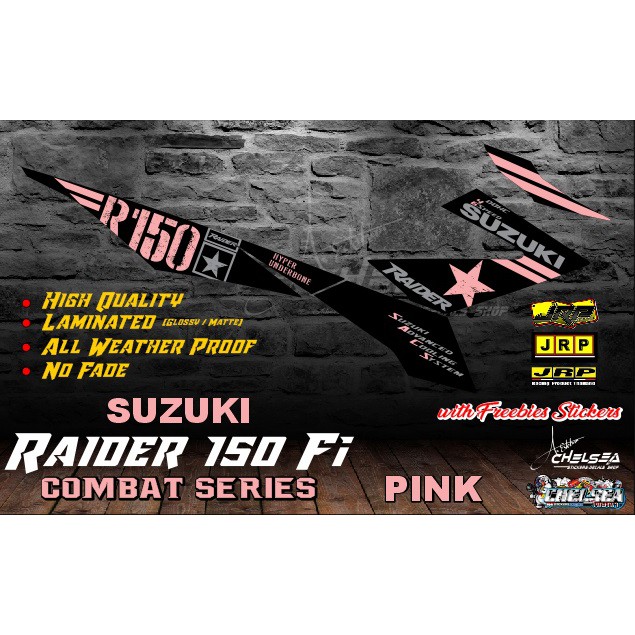 Suzuki Raider R150 Fi Combat Series Decals / Stickers with freebies ...